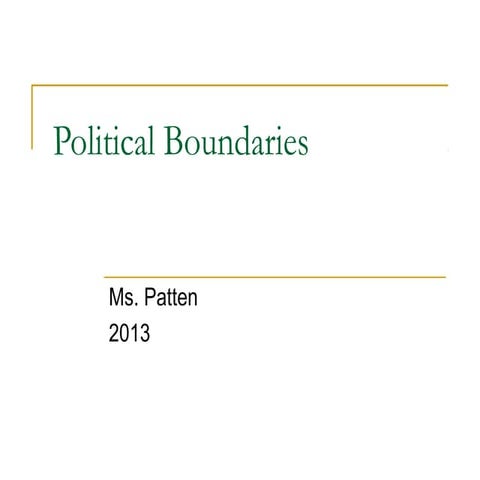 Political Boundaries UNCLOS | PPT