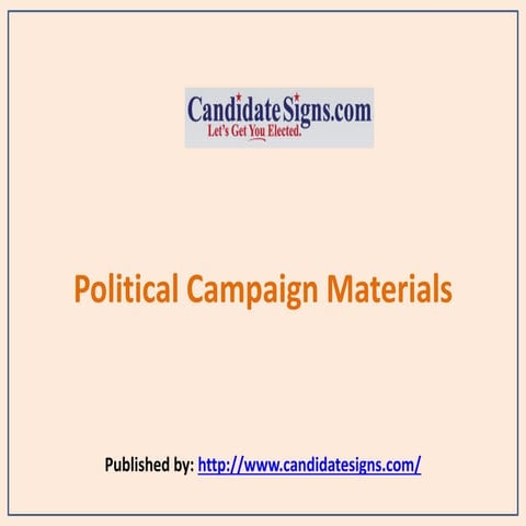 Political campaign materials | PPTX
