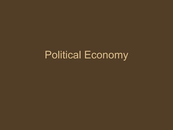Political Economy | PPT
