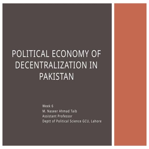 Political Economy of decentralization in Pakistan.pptx