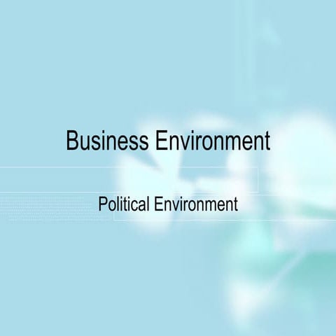 Political Environment[1] | PPT