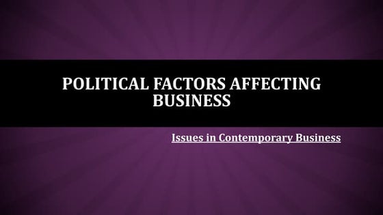 EXTERNAL ENVIRONMENT OF BUSINESS | PPT