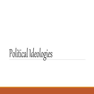 Political ideologies | PPTX