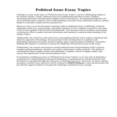 Political Issue Essay Topics.pdf