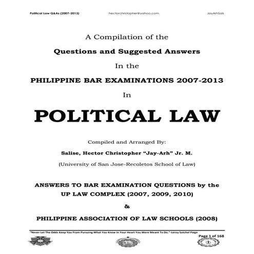 Political law (2007 2013) | PDF