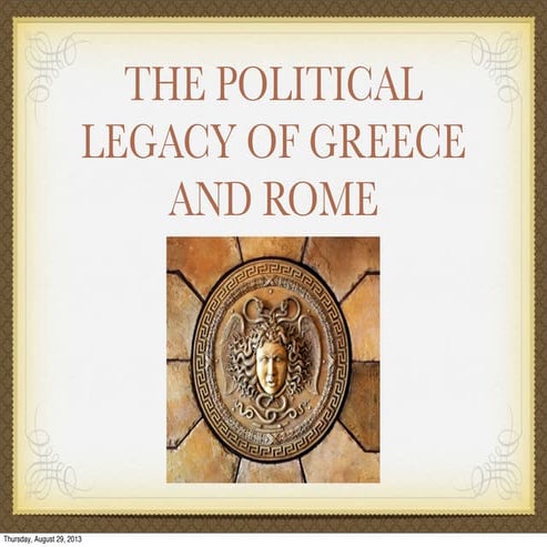 Political legacy of Greece and Rome | PDF