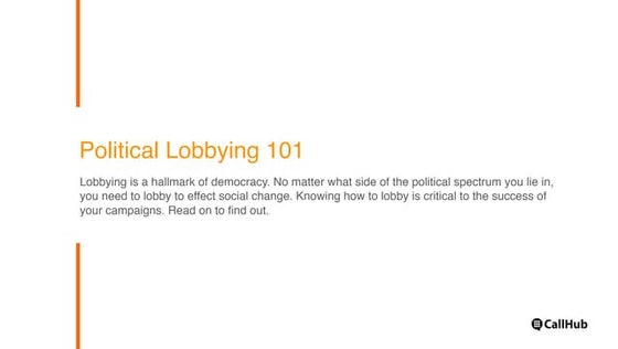 What Is Lobbying? | PPTX
