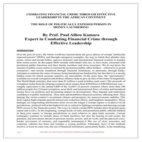 COMBATING FINANCIAL CRIME THROUGH EFFECTIVE LEADERSHIP IN THE AFRICAN ...