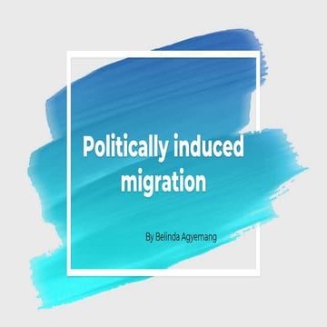 Politically induced migration syrian war | PPTX