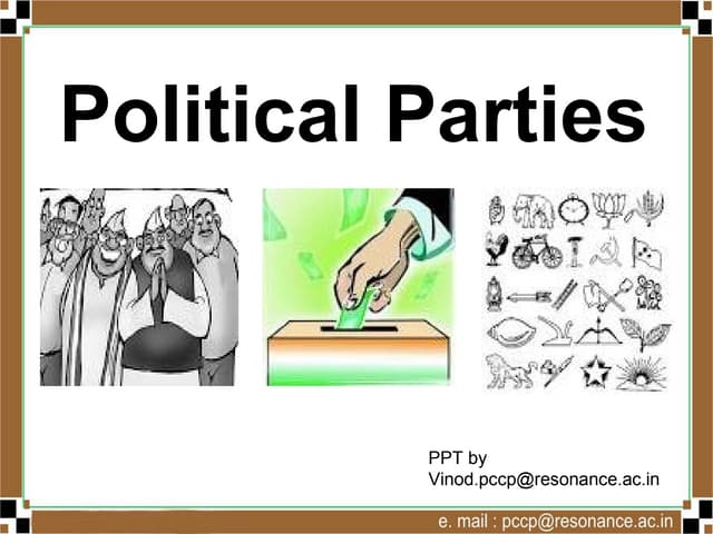 Political Parties class 10 civics PPT | PPTX