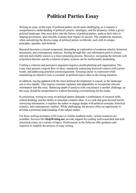 Political Ideology Essay.pdf | Politics