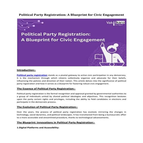 Political Party Registration: A Blueprint for Civic Engagement | DOCX
