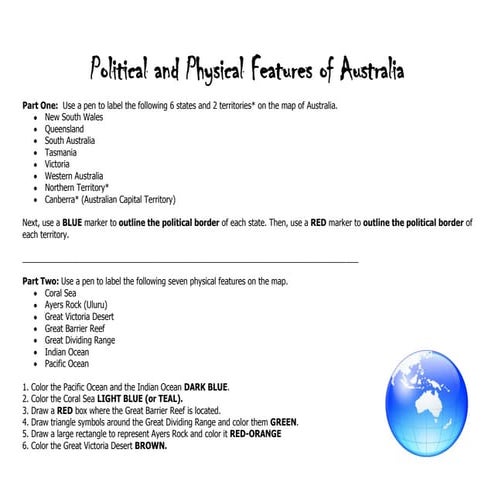 Politicalphysicalmapdirections | DOC