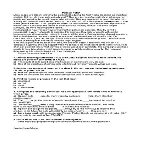 Political polls | PDF