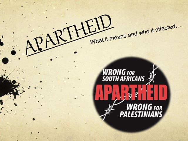 History of apartheid in south africa | PDF