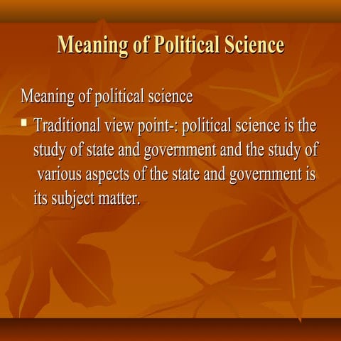Political science | PPT