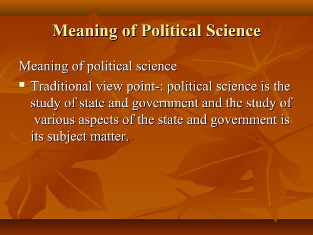 Political science | PPTX