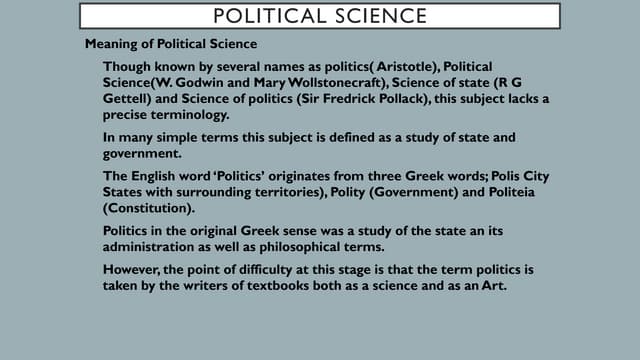 Political science | PPTX