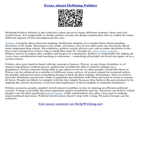 Political Science Essay | PDF