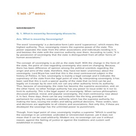Theories of Sovereignty | PDF