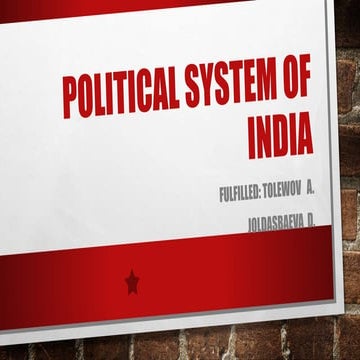 Political system of india | PPTX