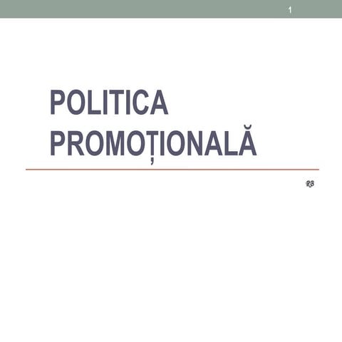 Politica promotionala | PPT