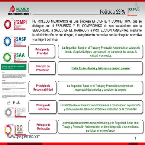 Politicas sspa pemex 2018