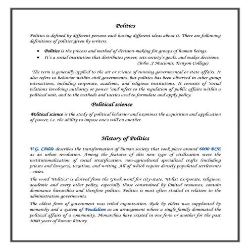 Politics | PDF