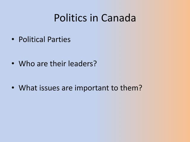 Canada political structure