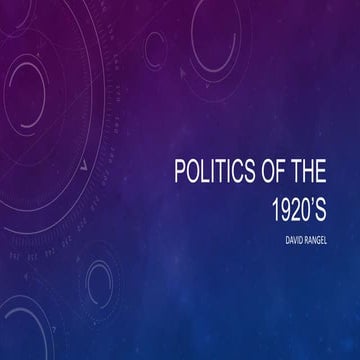 Politics of the 1920’s | PPTX