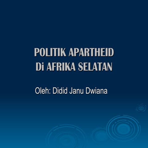 Politik apartheid | PPT