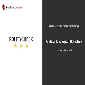 Politycheck - Political Ideology Detection (Natural Language Processing Challenge) | PPTX