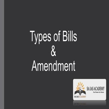 Types of Bills and Amendments | PPT