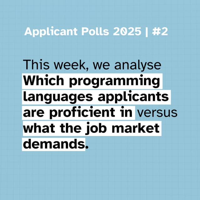Applicant poll vs Job market trend analysis for popular programming ...