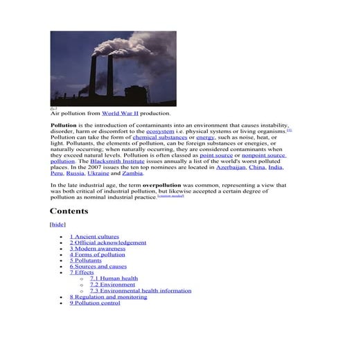 Pollution | PDF