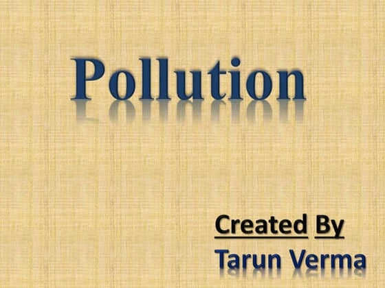 Pollution | PPTX