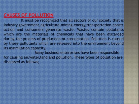 WATER POLLUTION | PPTX