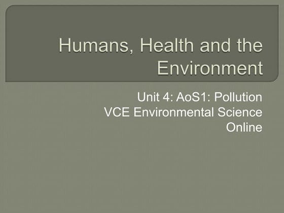 Pollution and it's Effects on Human Health | PPT