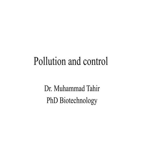 Pollution and its indicators /pollution indicator | PPT