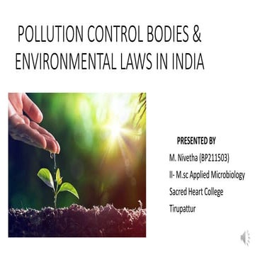 POLLUTION CONTROL BODIES & ENVIRONMENTAL LAWS IN INDIA.pptx
