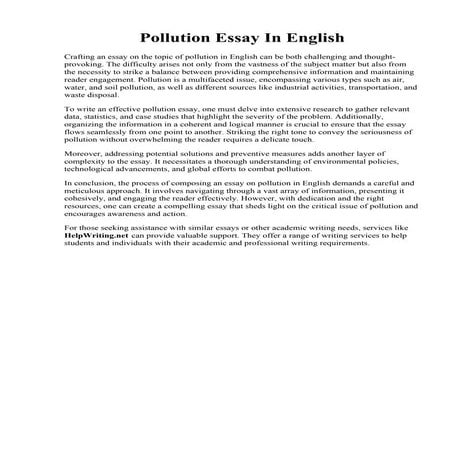 Pollution Essay In English.pdf