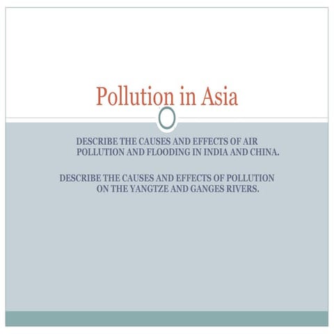 Pollution in asia ppt | PPT