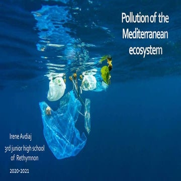 Pollution of the mediterranean ecosystem | PPT
