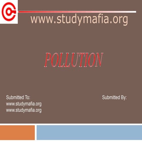 Types of Pollution Powerpoint presentation | PPT