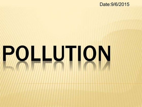 Types of pollution | PPT