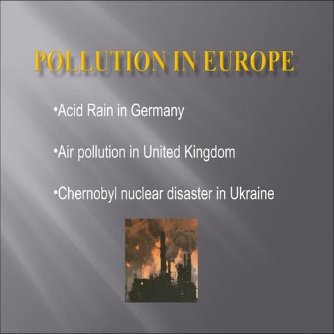 Pollution problems in europe | PPT