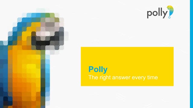 Polly introduction and demonstration (KPN API Store) | PPT Polly introduction and demonstration (KPN API Store) | PPT