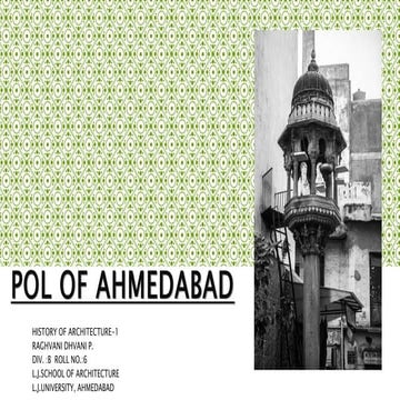 Pols of Ahmedabad | PPTX