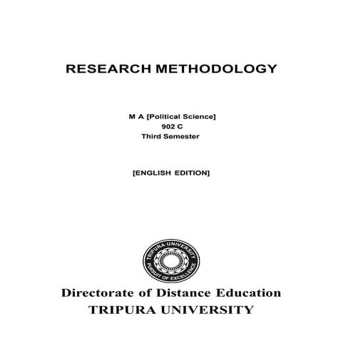 Research Methodology in Political Science | PDF