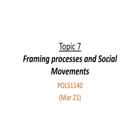 Cultural framing & social movement | PPTX